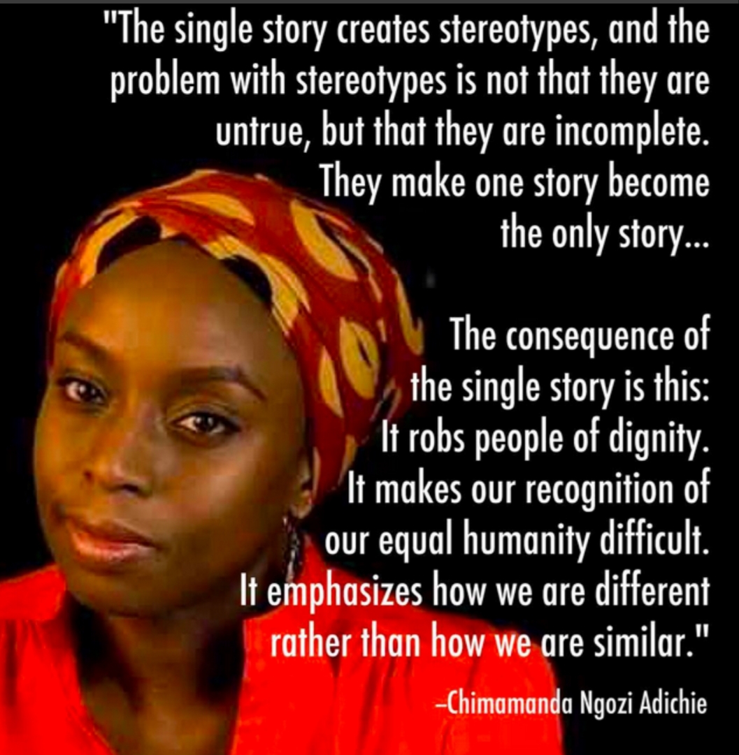 The danger of a single story.
